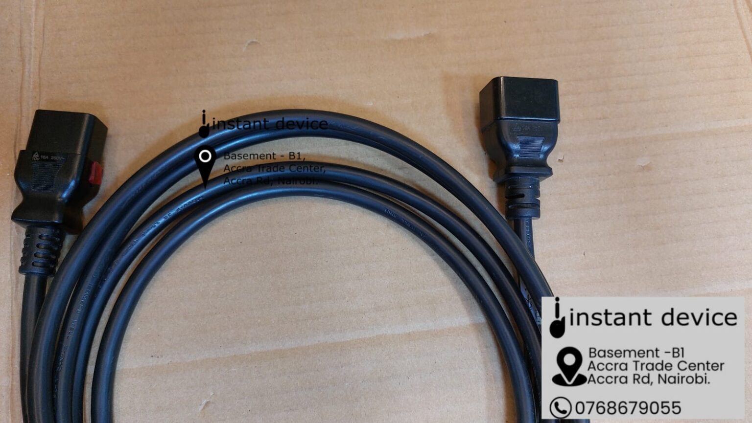 C19 to C20 Back-to-Back Power Cord | High-Current IEC Cable Kenya ...