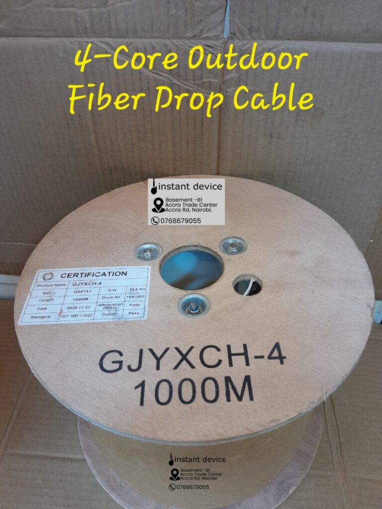 4 Core Outdoor Fiber Drop Cable GJYXCH-4 1000m | FTTH Kenya